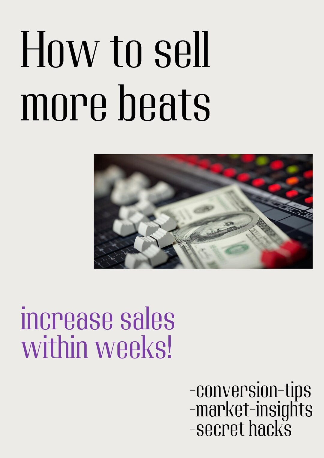 How to Sell More Beats Guide How to Live From Making Beats Document ...