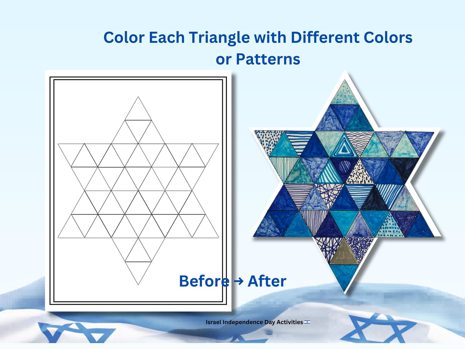 Yom Haatzmaut Printable Activities for Kids, Israel Independence Day ...