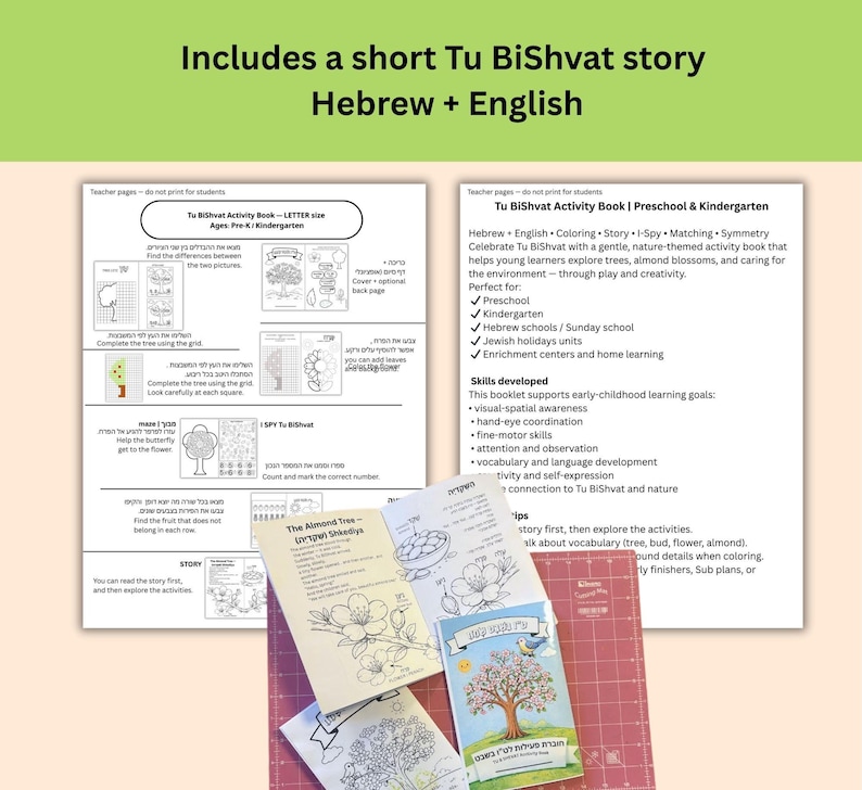 Tu Bishvat Activity Book for Kids - Etsy UK