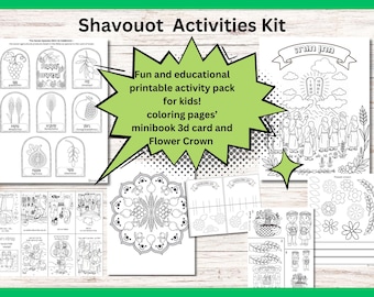 Shavuot for Kids, Shavuot Printable, Coloring Page for Kids, Biblical ...