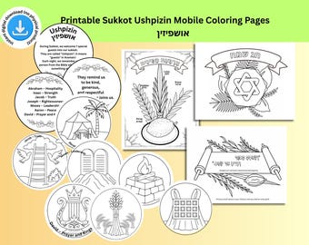 Download and Print Sukkot Coloring Pages, Digital Coloring Page PDF ...