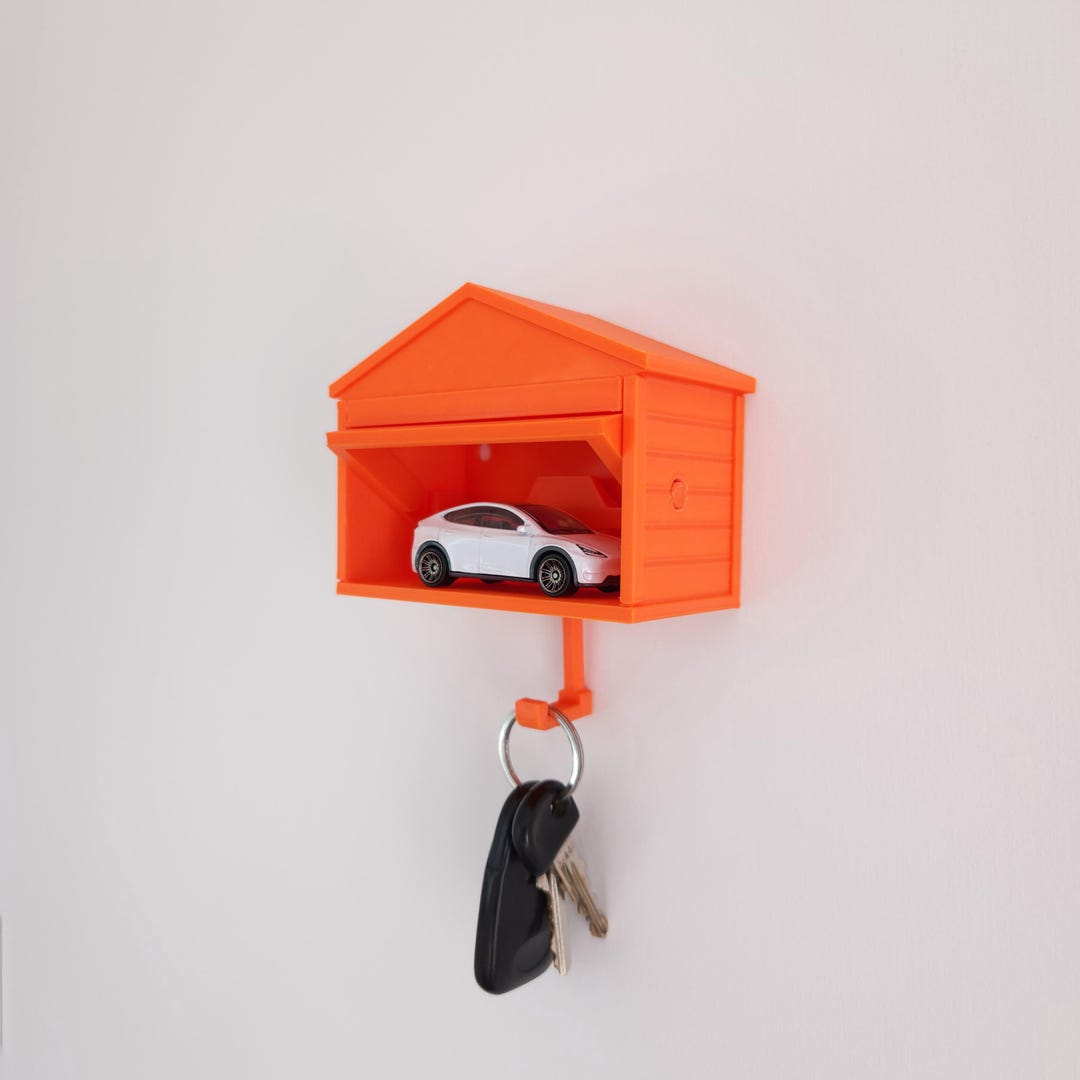 Car Garage Key Holder for Hot Wheels, Matchbox, Wall Mount Display With ...