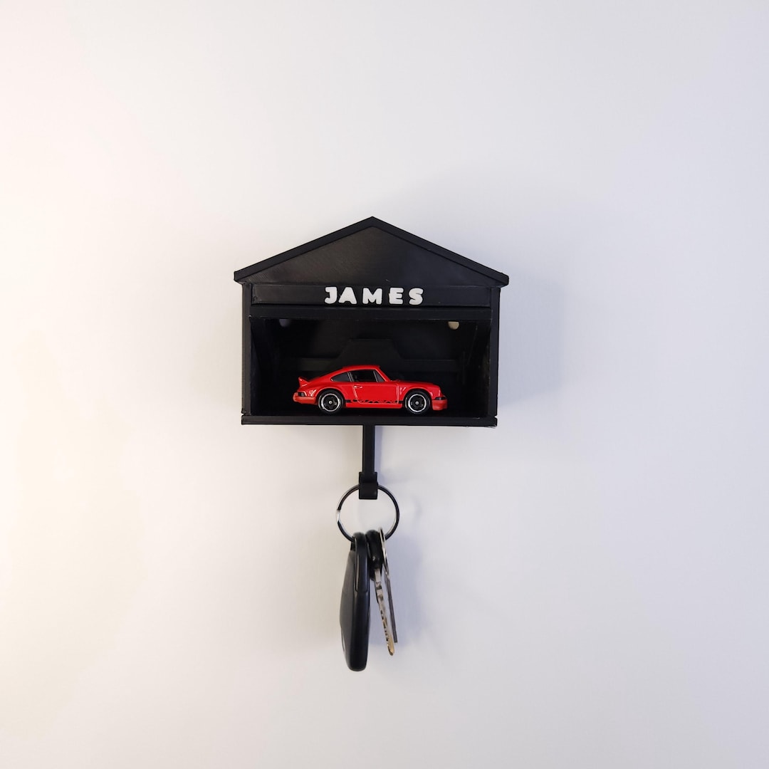 Personalized Garage Key Holder for Hot Wheels, Matchbox Cars, Custom ...