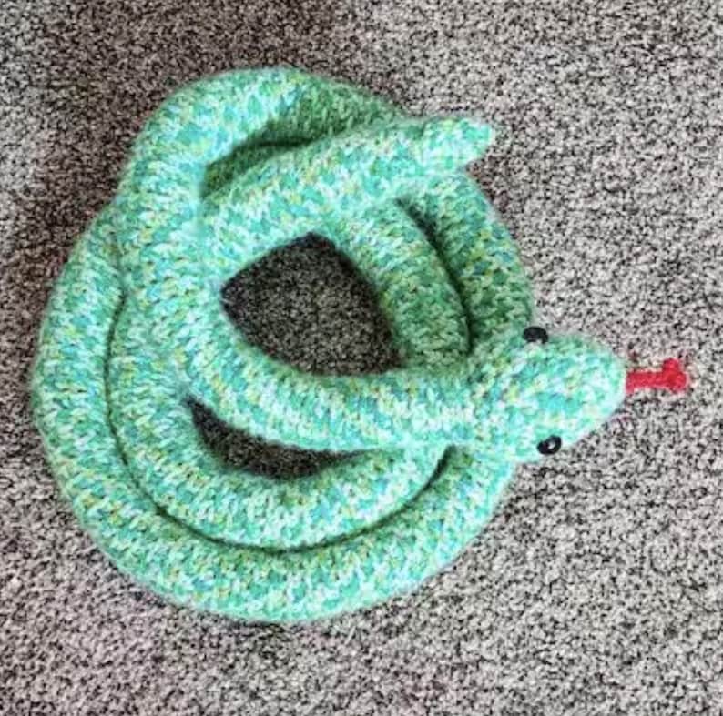 Snake Pattern, Crochet Snake Pattern, No Sew Pattern, Snake Crochet ...