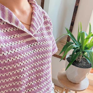 Crochet Polo Shirt Pattern: Cotton Summer Tee - Unisex (PDF Pattern) - Etsy