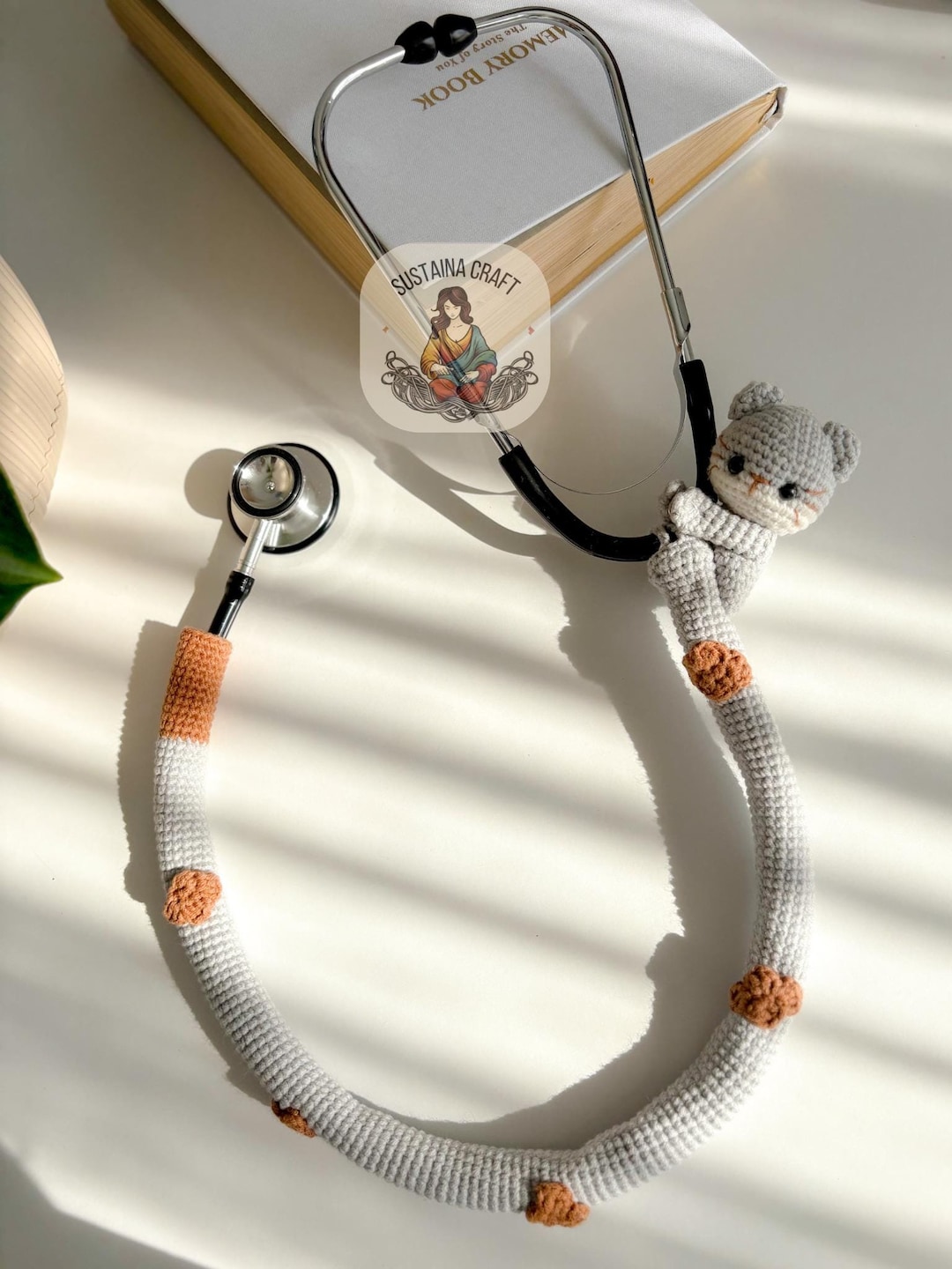 Crochet Stethoscope Cover Pattern, Cat Stethoscope Case, Doctor Gift ...
