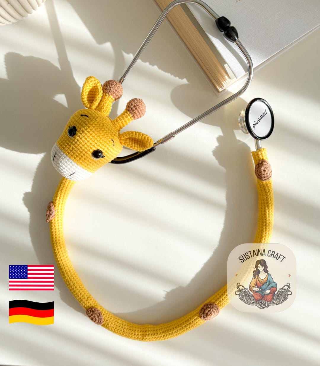 Crochet Giraffe Stethoscope Cover Pattern: Fun Doctor Gift (PDF Pattern ...