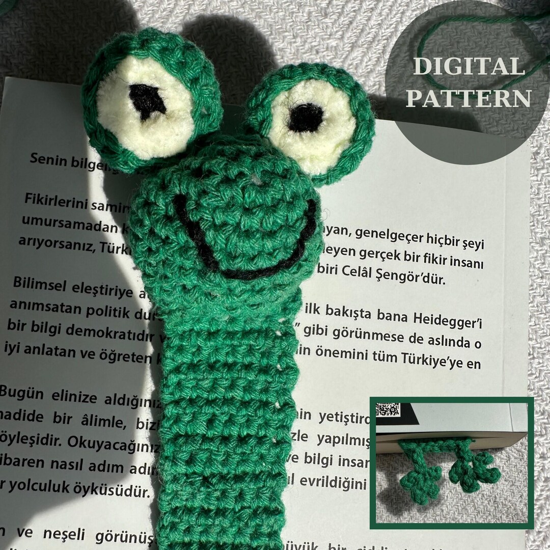 Frog Bookmark Crochet Pattern: Funny Amigurumi (PDF Pattern) - Etsy