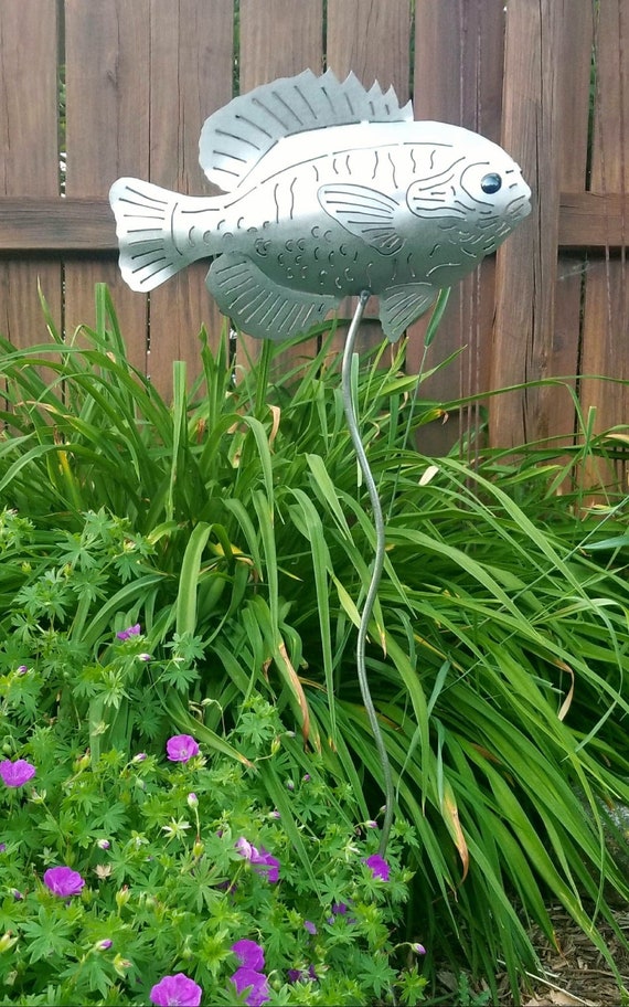 Bluegill Fish Metal Garden Stake Fisherman Gift Lake Fish - Etsy