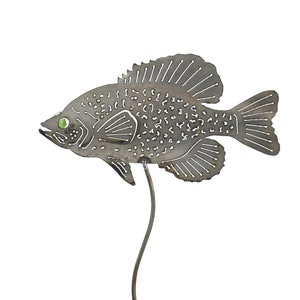 Crappie Fish, Garden Stake, Fish Sculpture, Fishing Decor, Fisherman ...