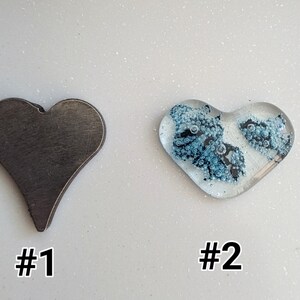 Metal Figure and Glass Heart Stand, Sending Love, 11th Anniversary Gift ...