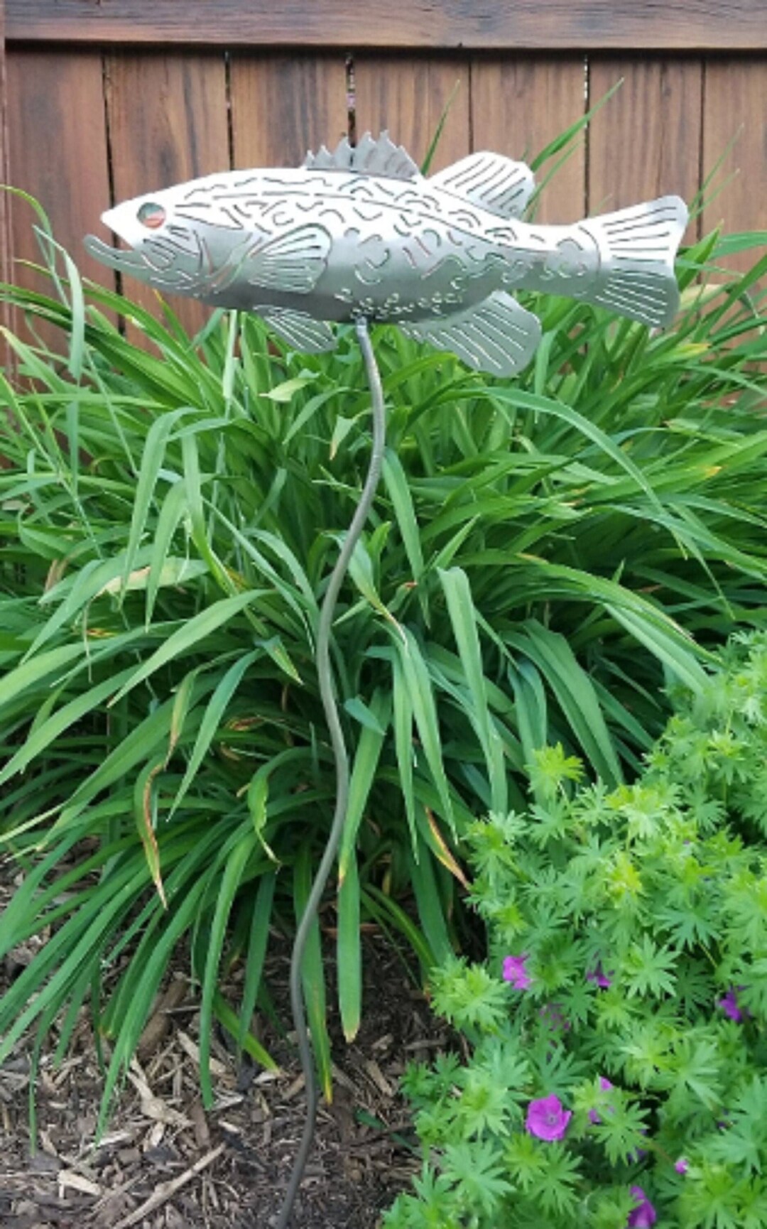 Large Mouth Bass,garden Stake,fish Sculpture,fishing Decor,fisherman ...