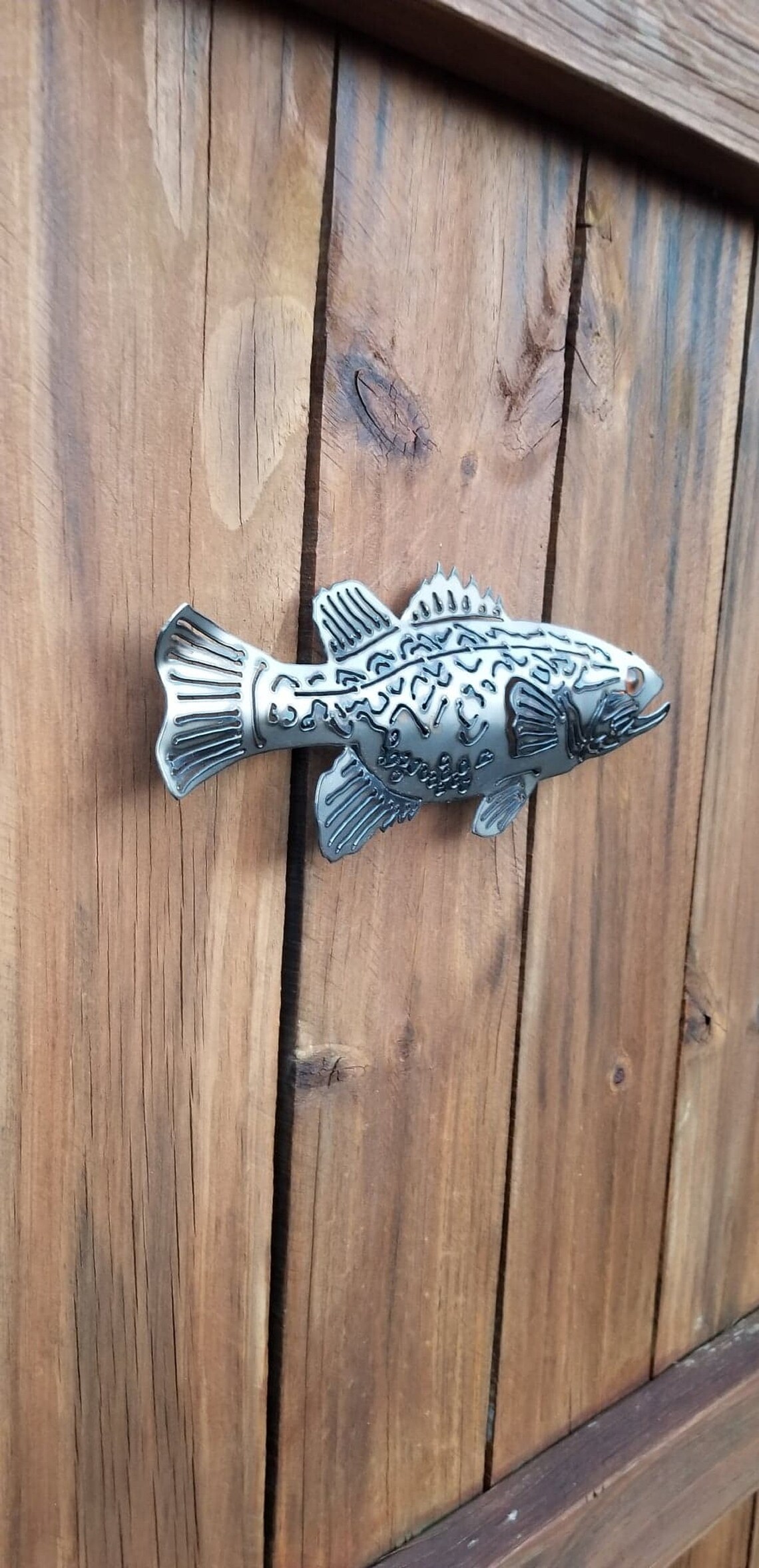 Largemouth Bass Metal Art Wall Hanging Lake Fish Decor Cabin - Etsy