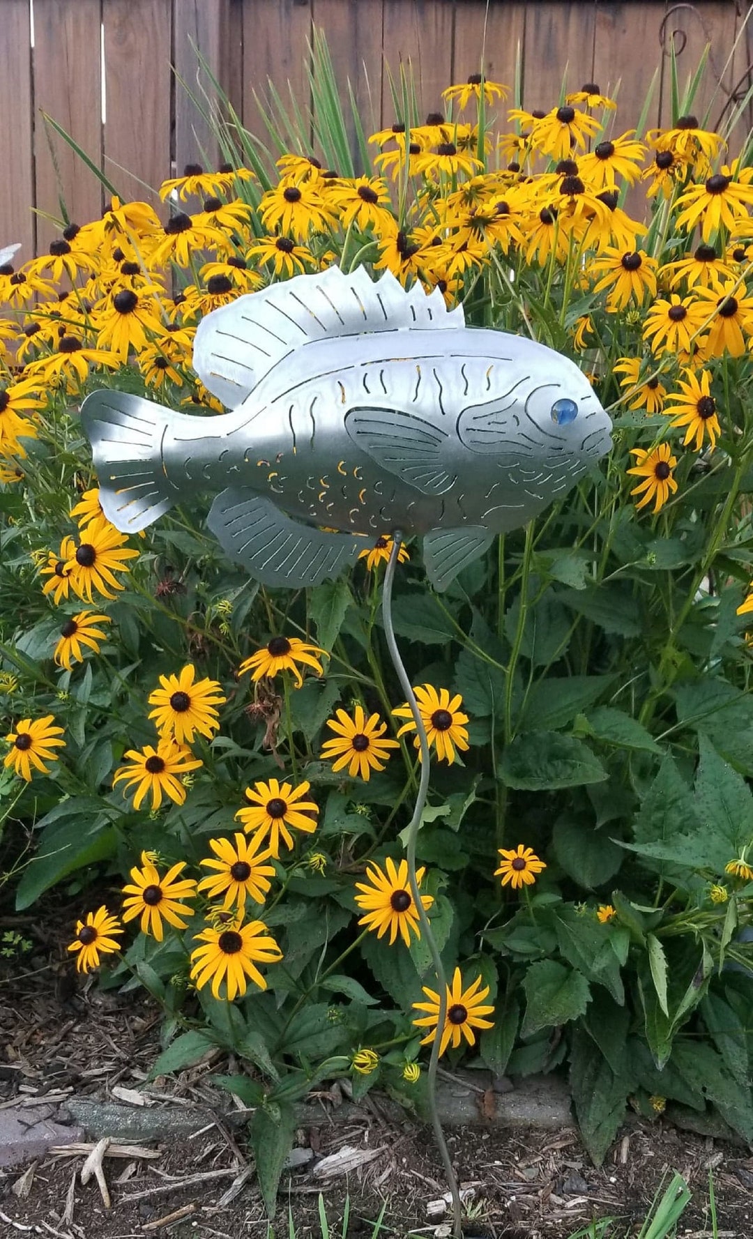 Bluegill Garden Stake, Fishing Decor, Fisherman Gift, Lake Fish Metal ...