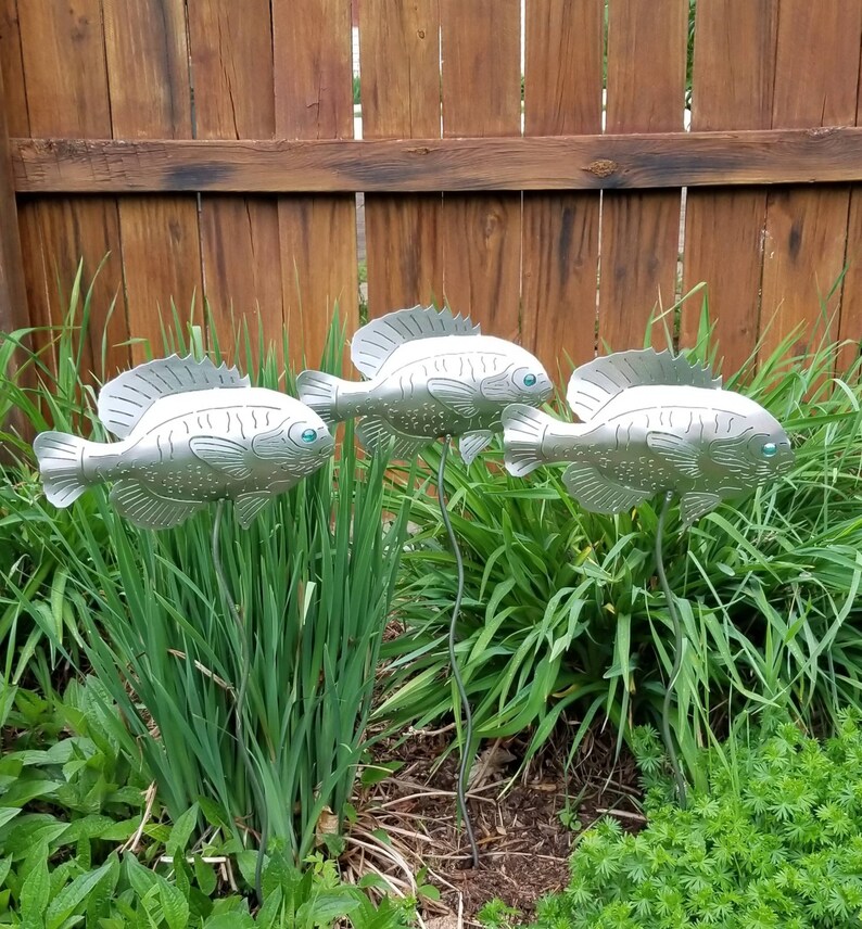 Bluegill Fish Metal Garden Stake Fisherman Gift Lake Fish | Etsy