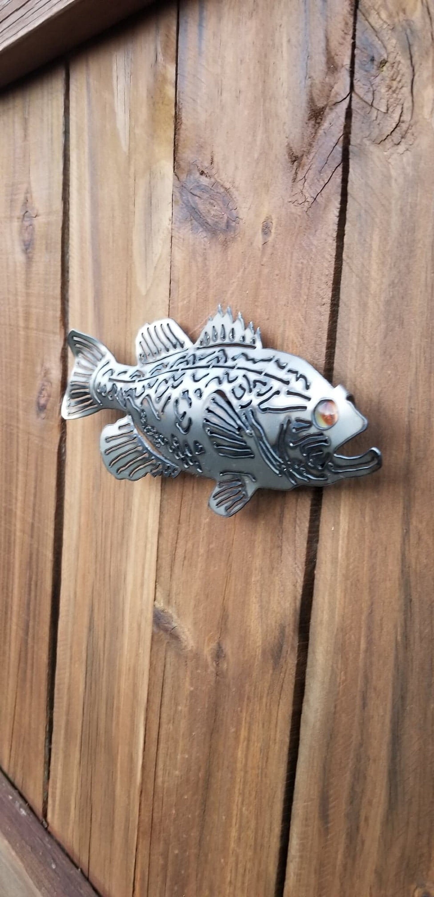 Largemouth Bass Metal Art Wall Hanging Lake Fish Decor Cabin - Etsy
