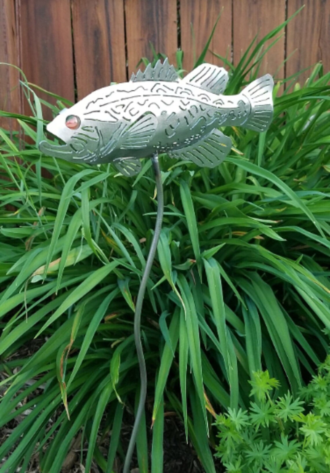 Large Mouth Bassgarden Stakefish Sculpturefishing | Etsy