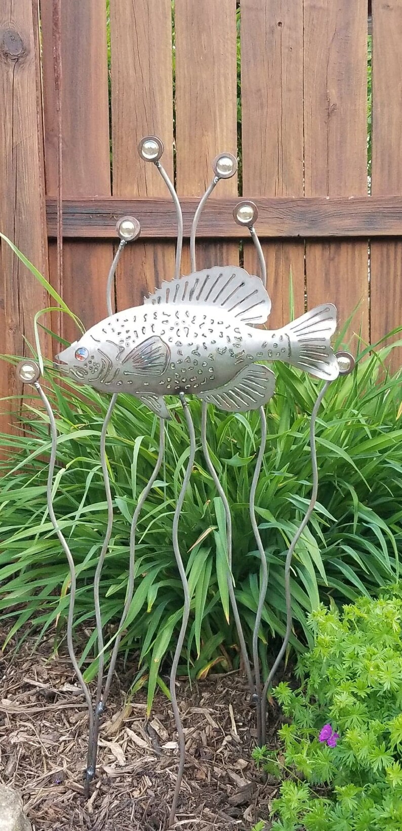 Crappie Fish Garden Stake Fish Sculpture Fishing Decor | Etsy