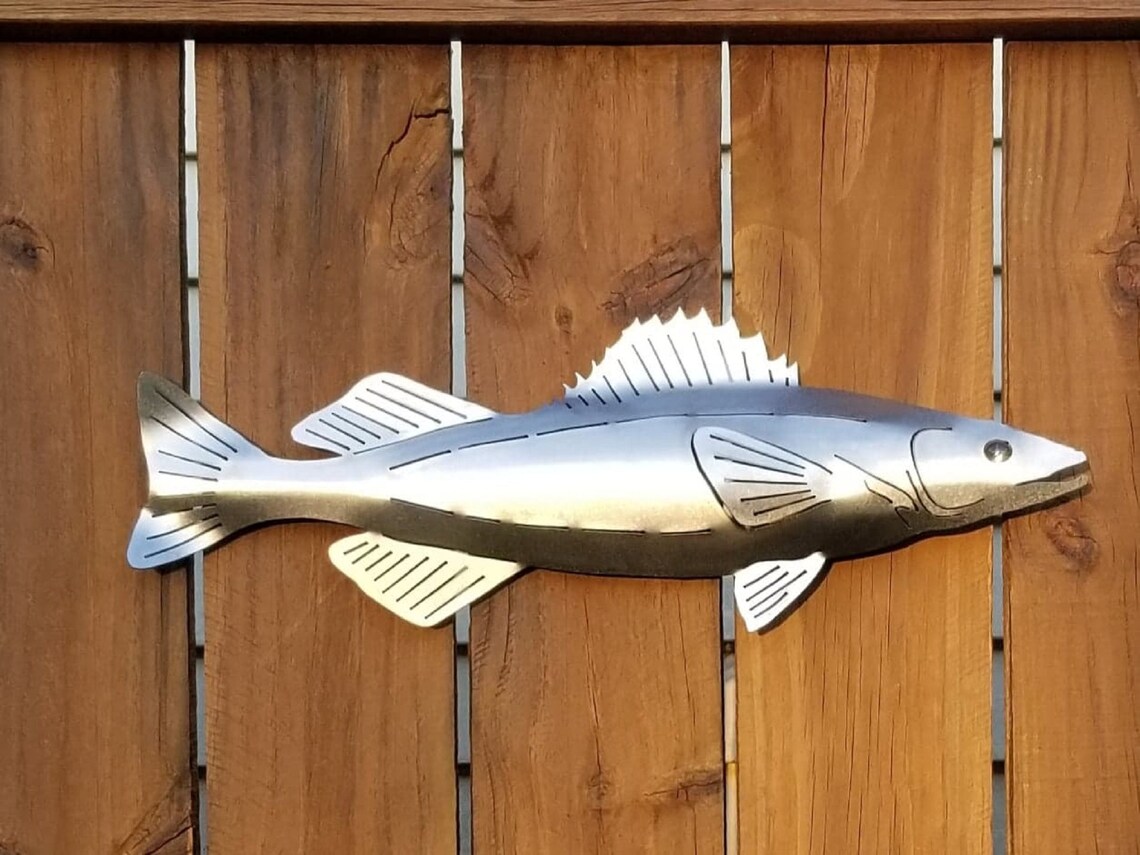 Walleye Fish Metal Wall Hanging Walleye Decor | Etsy