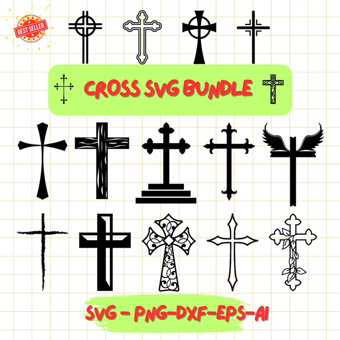 Cross Svg, Cross Svg Bundle, Cross Png, Grunge Cross Svg, Jesus Cross ...