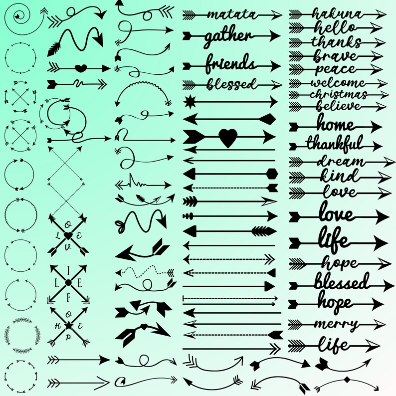 Arrows Svg, Mega Arrow Svg Bundle, Arrow Png, Cricut, Arrow Svg Icons ...