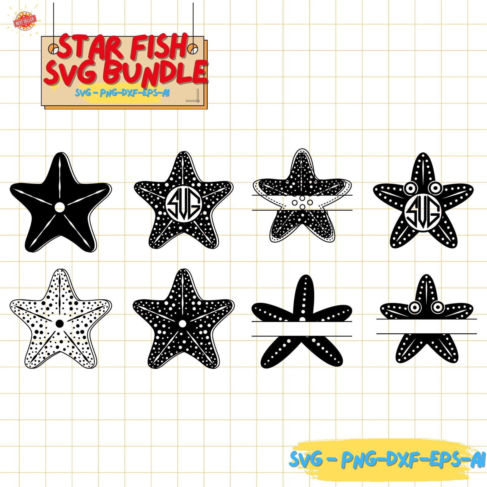Starfish SVG / Ocean Svg / Clipart/ Cut File / Cricut / Silhouette ...