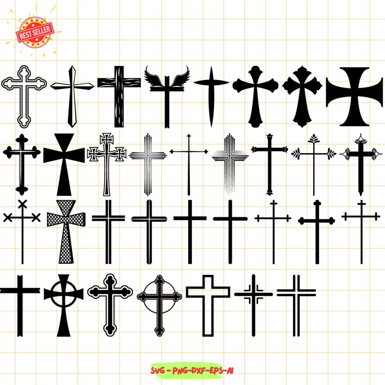 Cross Svg, Cross Svg Bundle, Cross Png, Grunge Cross Svg, Jesus Cross ...