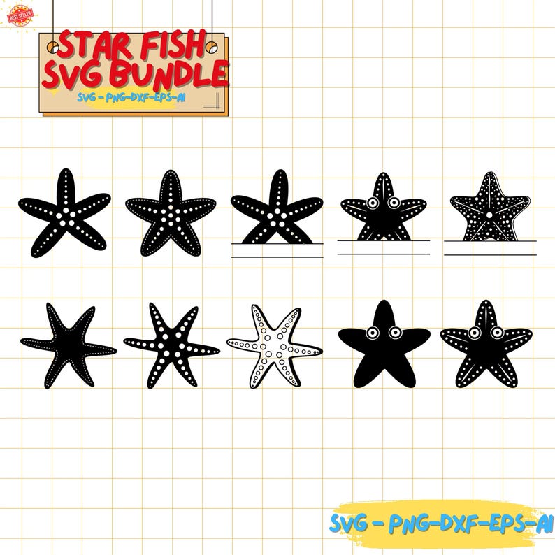 Starfish SVG / Ocean Svg / Clipart/ Cut File / Cricut / Silhouette ...