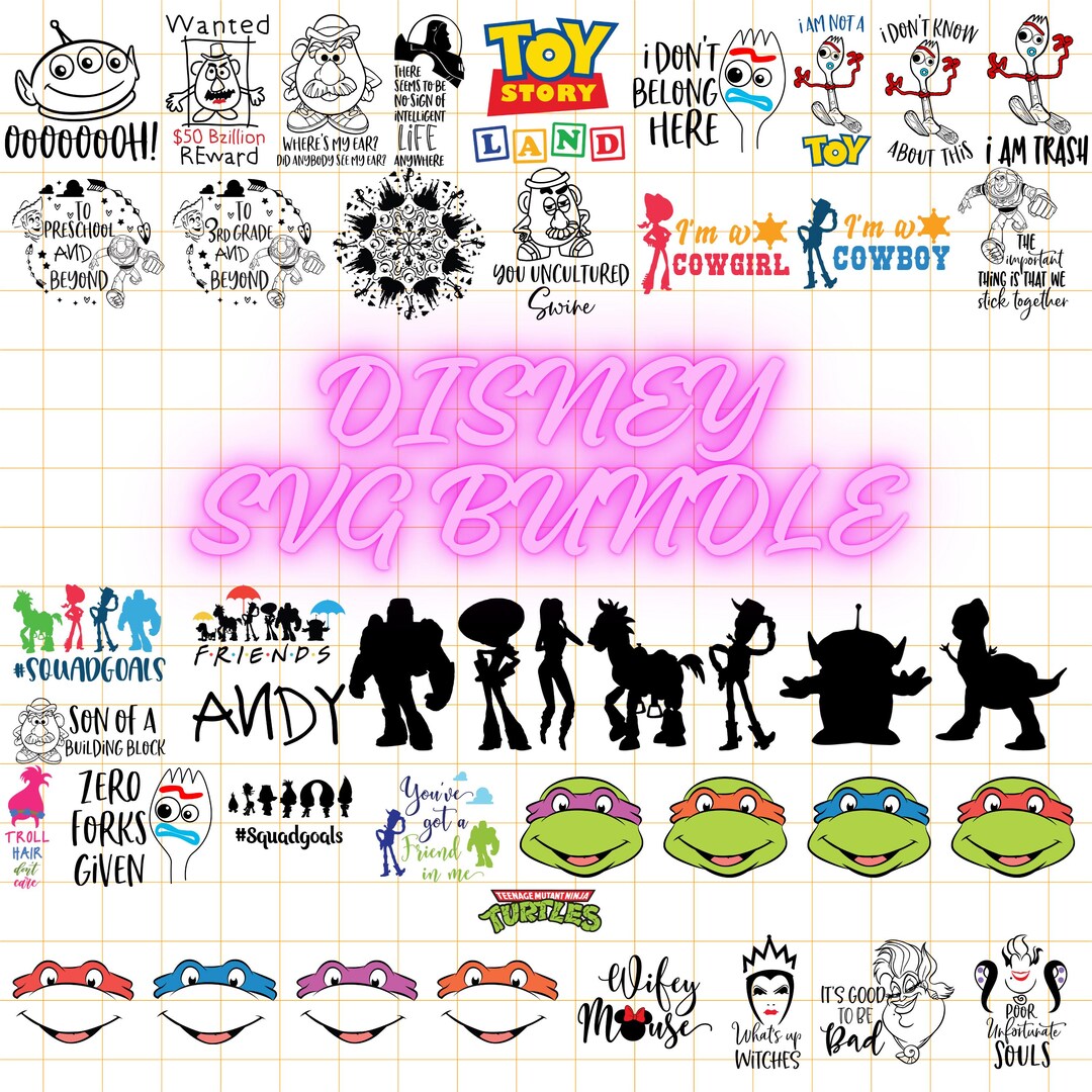 Disney SVG Bundle, Disney Svg, Disney Png, Svg Disney, Png Disney ...