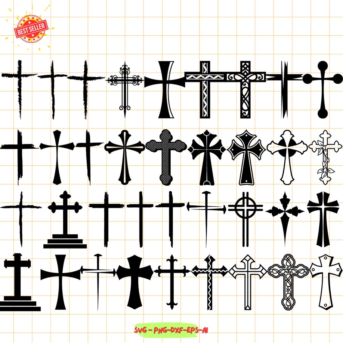 Cross Svg, Cross Svg Bundle, Cross Png, Grunge Cross Svg, Jesus Cross ...