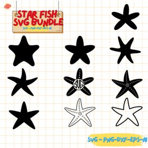 Starfish SVG / Ocean Svg / Clipart/ Cut File / Cricut / Silhouette ...