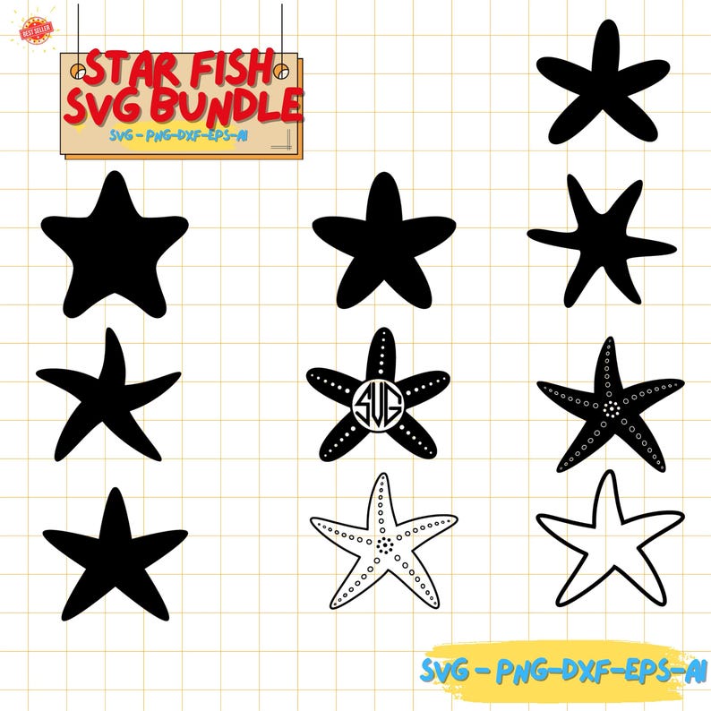 Starfish SVG / Ocean Svg / Clipart/ Cut File / Cricut / Silhouette ...