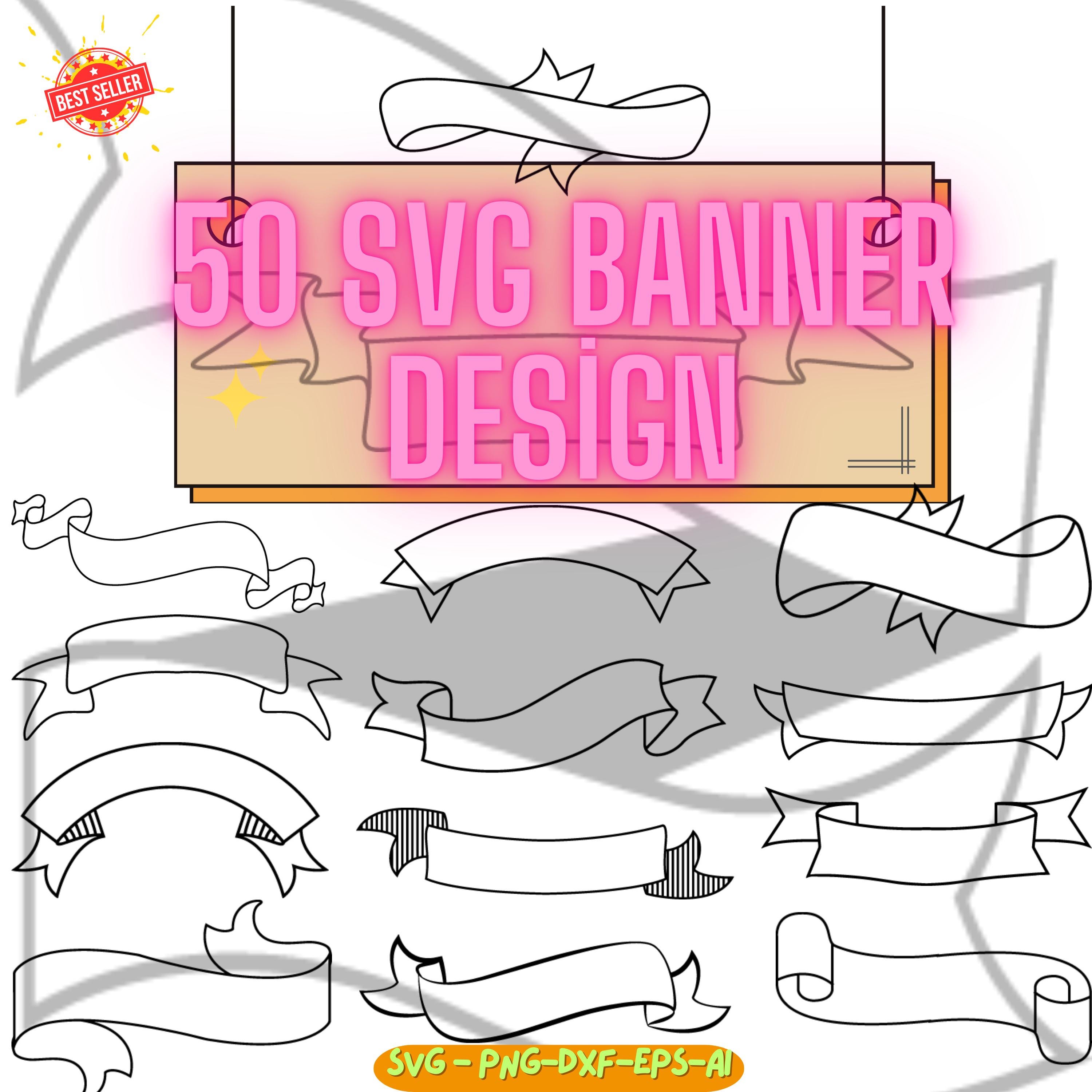 Banner Design, Banner Svg Bundle, Svg Banner Design, Banner Bundle ...