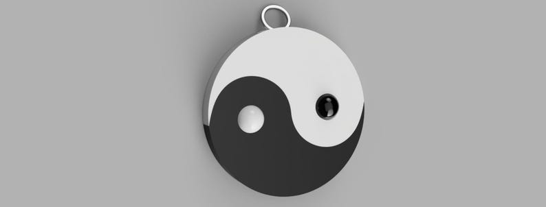 Ying Yang Keychain 3D STL Files, Yingyang 3D Keychain Print Files - Etsy