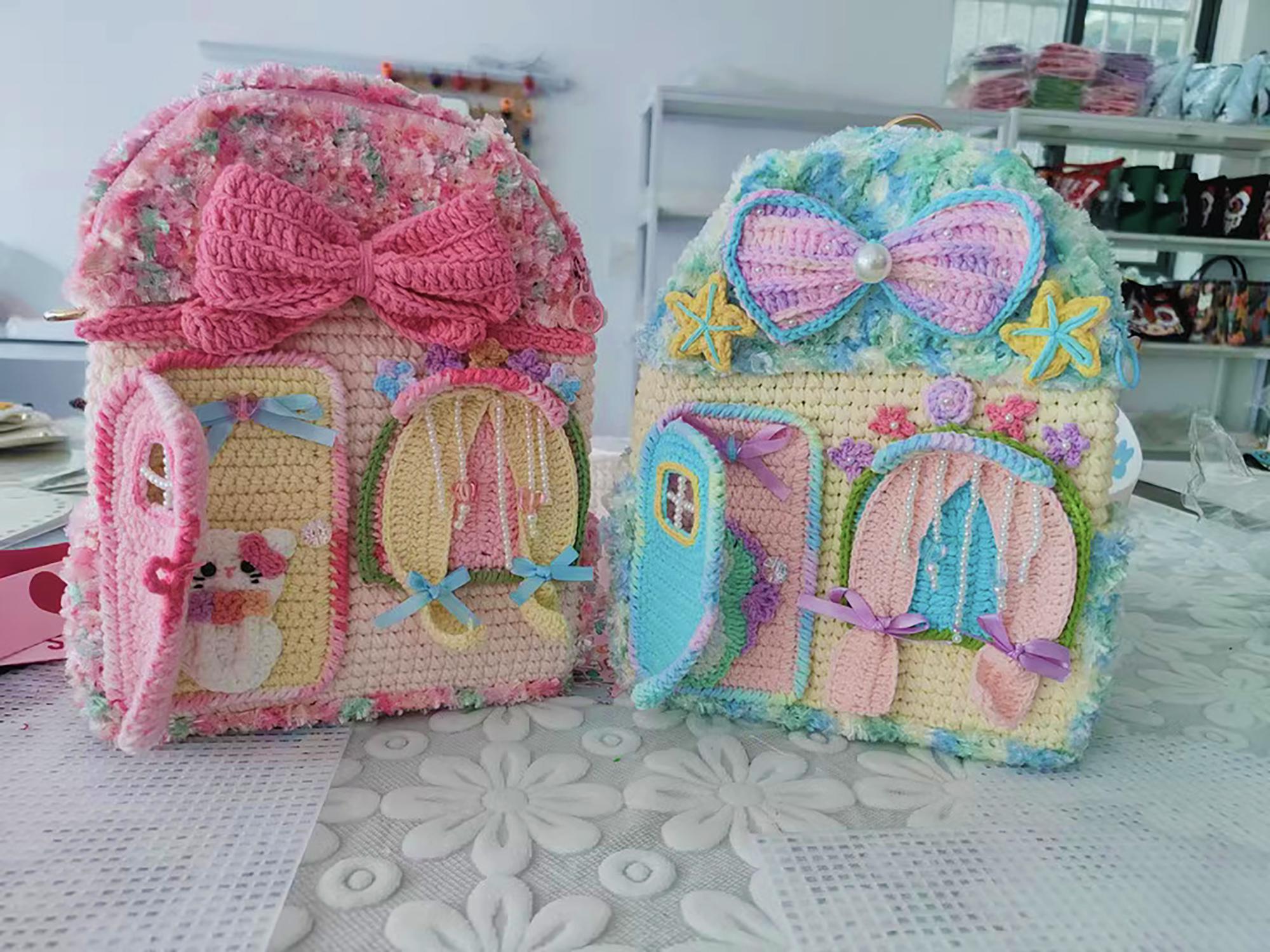House Shape Crochet Bag/crochet Backpack Cute Backpack crochet ...