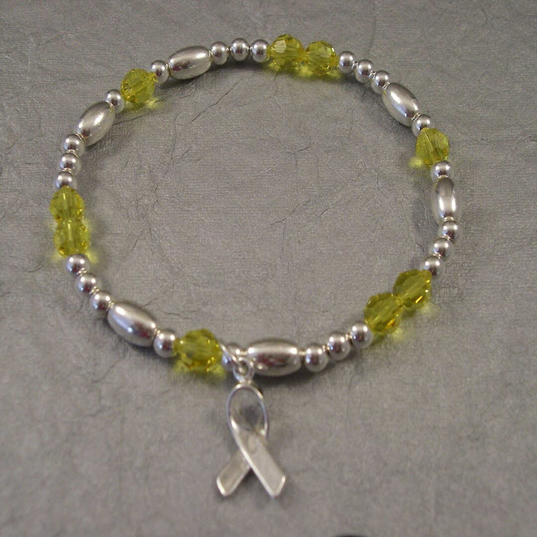Bladder Cancer Awareness Bracelet - Swarovski Austrian Crystals and ...