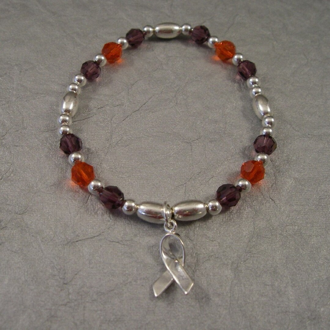 Lupus Awareness Bracelet - Swarovski Austrian Crystals and Serling ...