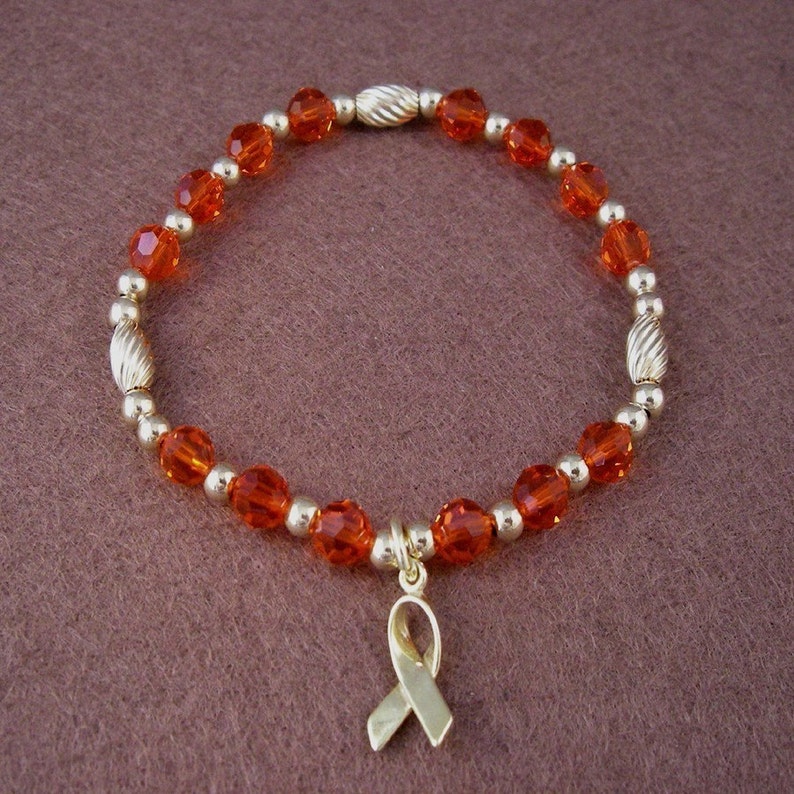 Leukemia Awareness Bracelet - Swarovski Austrian Crystals and 14kt Gold ...
