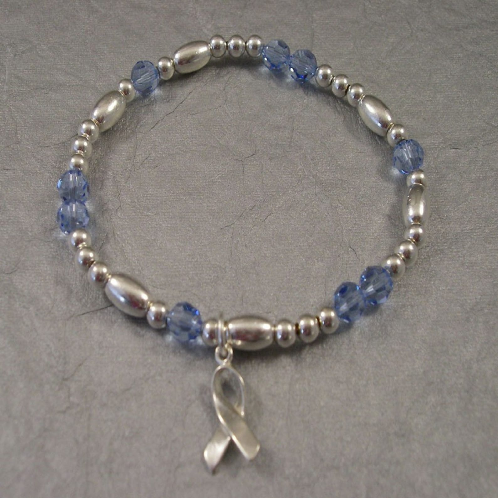 Prostate Cancer Awareness Bracelet - Swarovski Austrian Crystals and ...