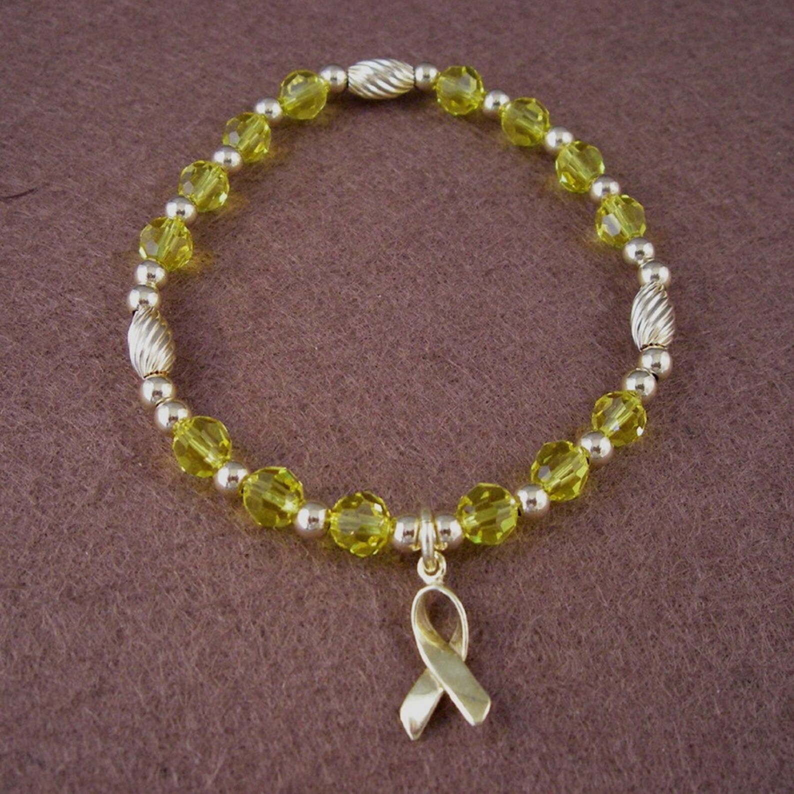 Bladder Cancer Awareness Bracelet - Swarovski Austrian Crystals and ...