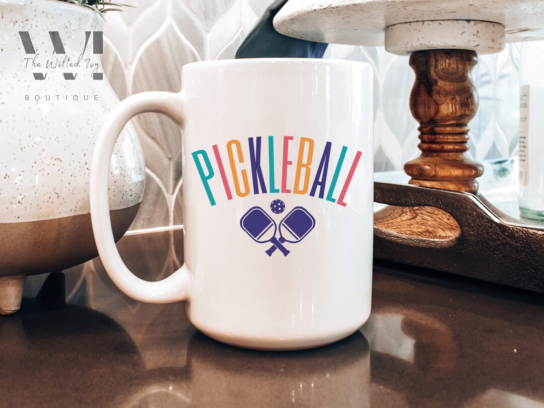 Pickleball Mug, Large Pickle Ball Coffee Mug, Ceramic Mug 15oz, Gift ...