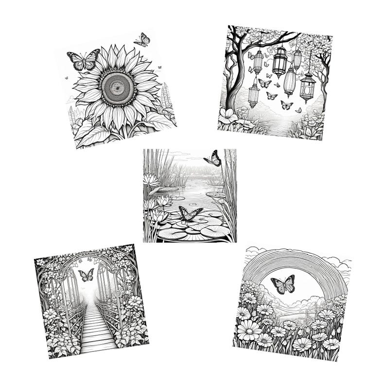 10 Butterfly Coloring Pages Kids Activity, Adult Coloring, Hobby ...