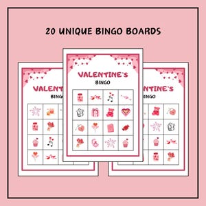 4x4 Valentine's Day Bingo Game – Printable Valentines Bingo – Valentine ...