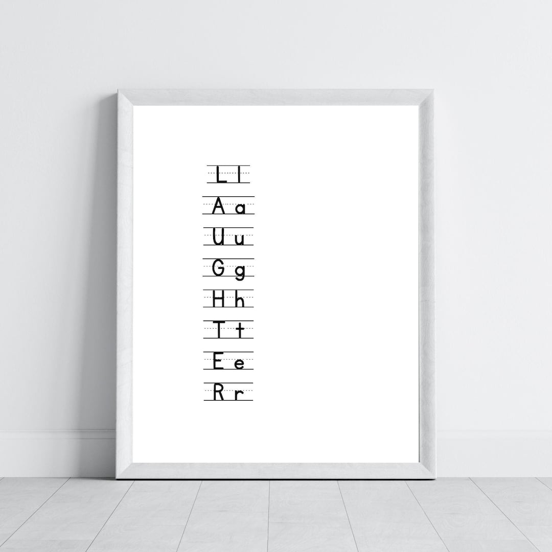 Laughter Alphabet Poster – Positive Affirmation Poster – Black and ...