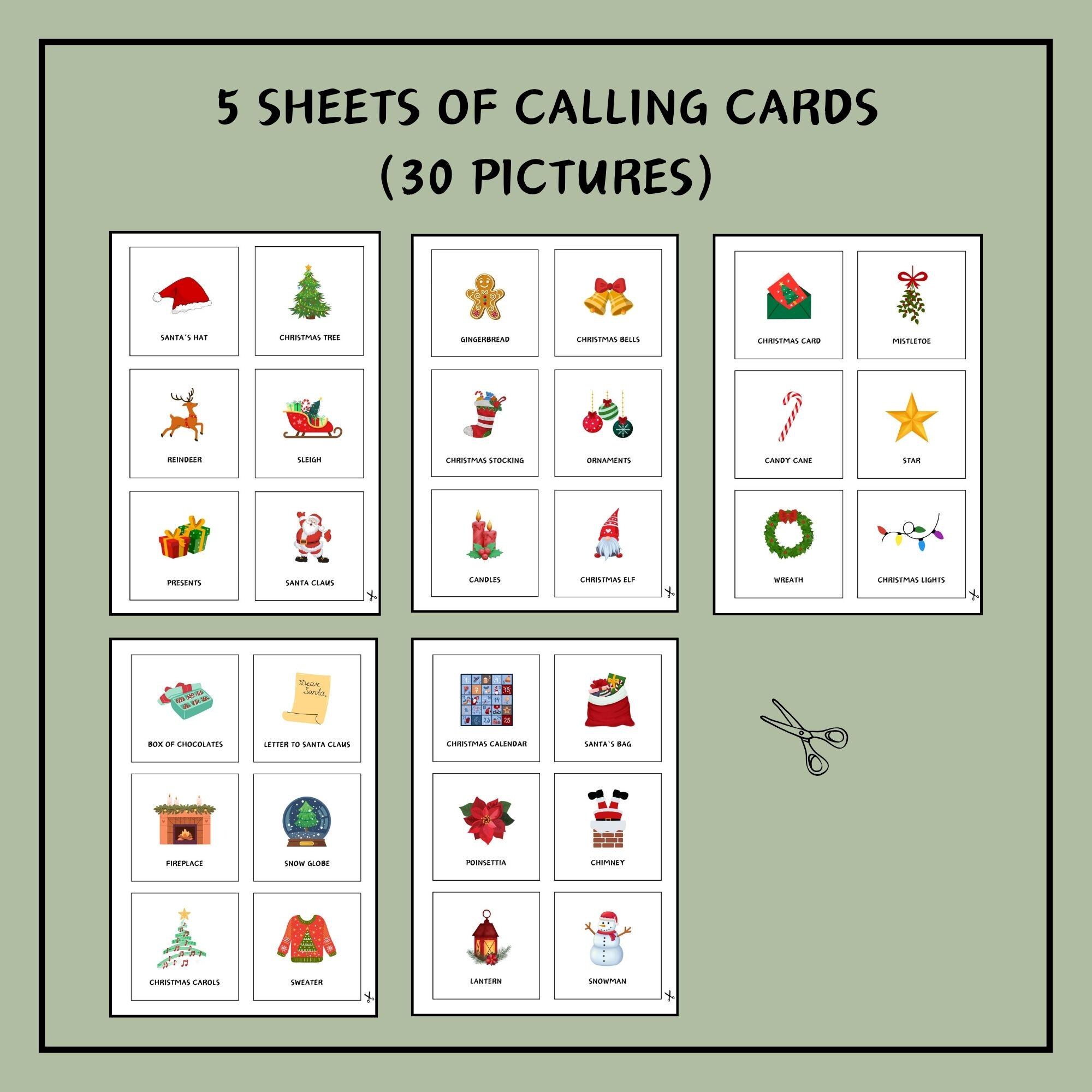 5x5 Christmas Bingo Game – 30 Christmas Bingo Cards – Printable ...