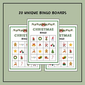 4x4 Christmas Bingo Game – Printable Christmas Bingo – Christmas ...