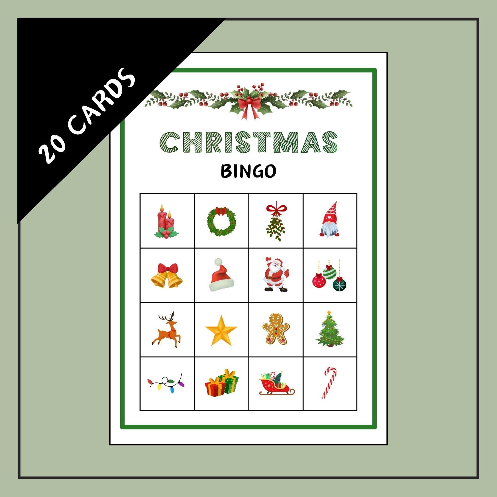 4x4 Christmas Bingo Game – Printable Christmas Bingo – Christmas ...