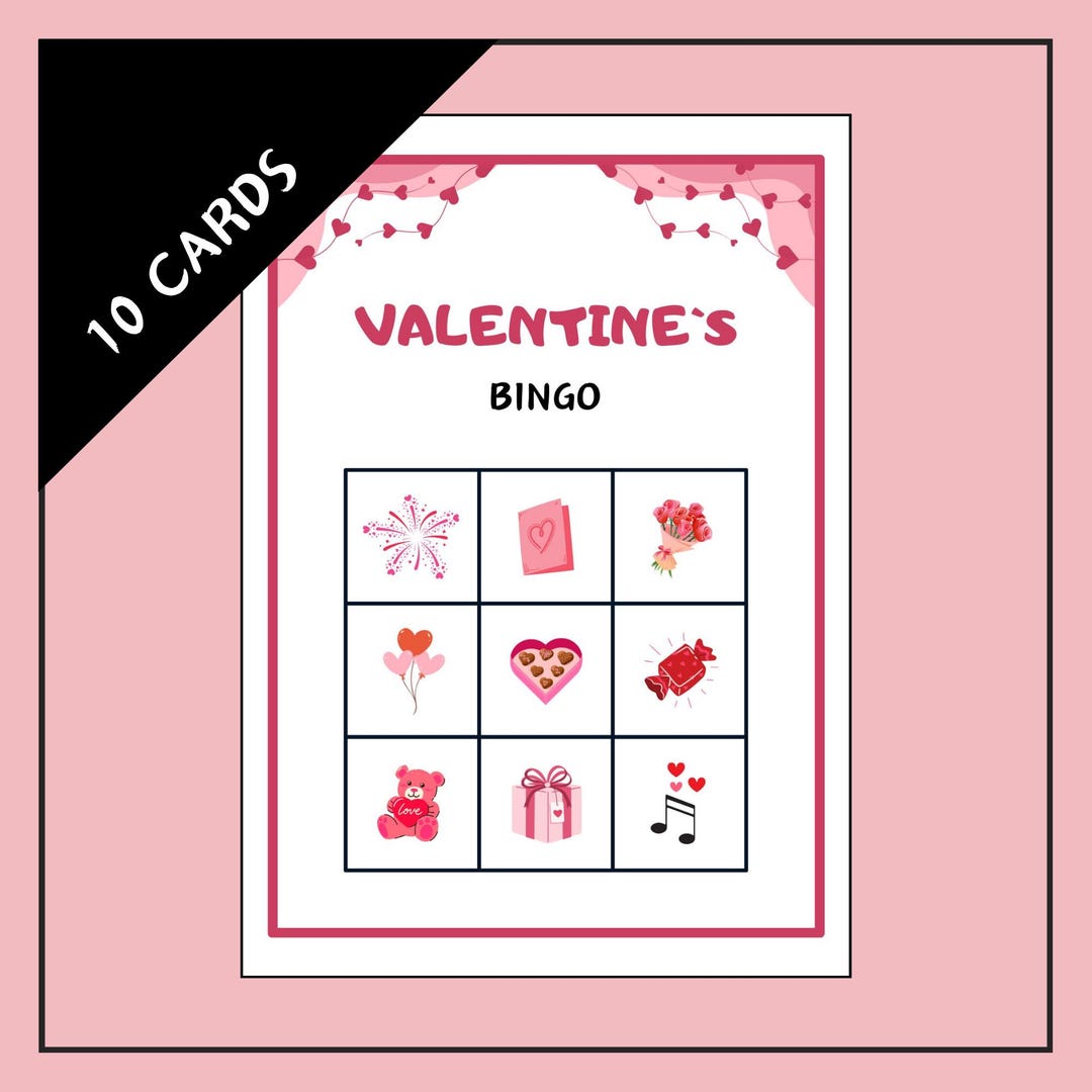 3x3 Valentine's Day Bingo Game for Toddlers – Printable Valentines ...