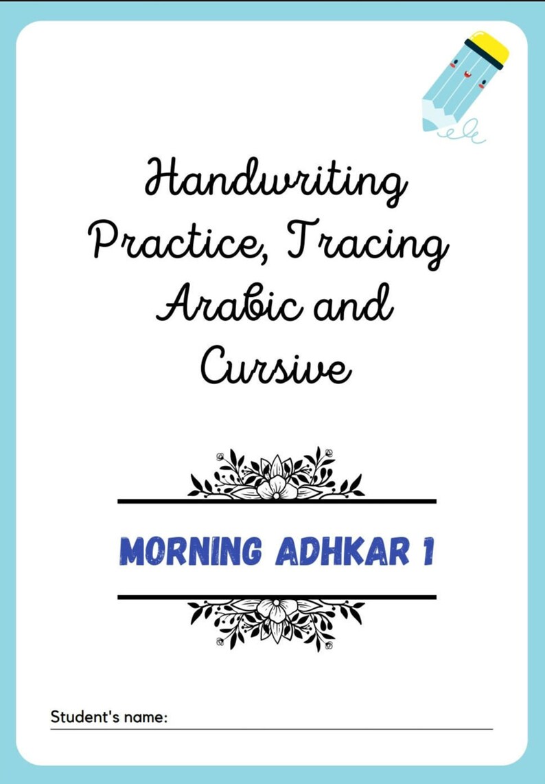 Cursive Writing Practice by Tracing, Copywork From Quran english and ...
