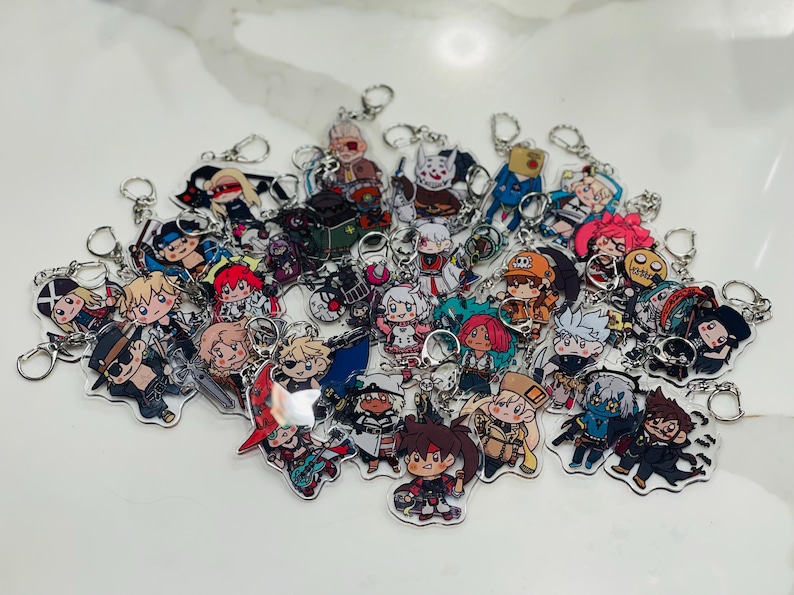Guilty Gear STRIVE Character Charm Keychains - Etsy